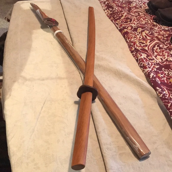 Century | Other | Red Oak Wooden Practice Samurai Katana Shoto Kendo ...